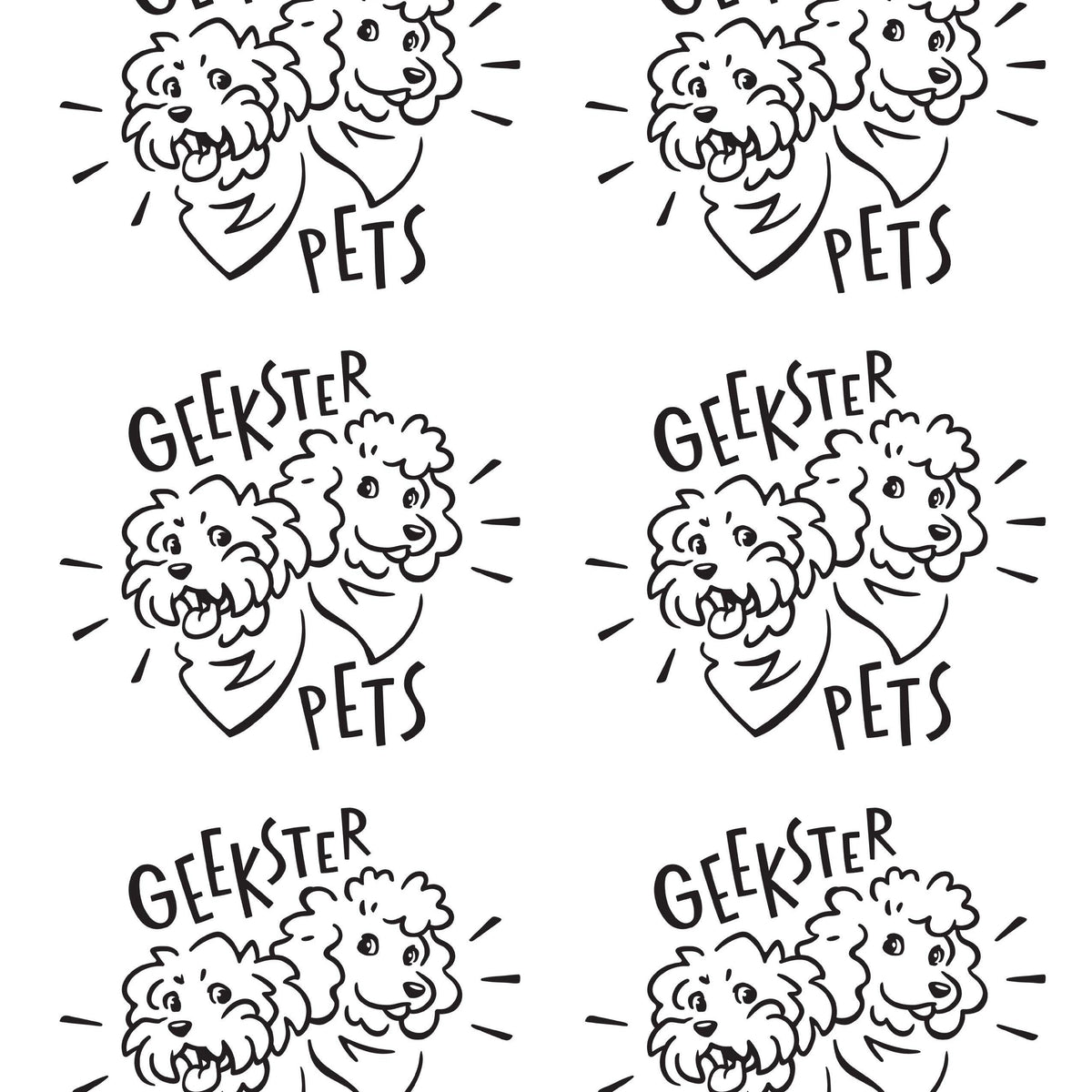 Coloring Page: Geekster Pets Logo
